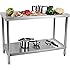 Seville Classics Professional Chef's Table Top, 61cm W x 51cm D x 91cm ...