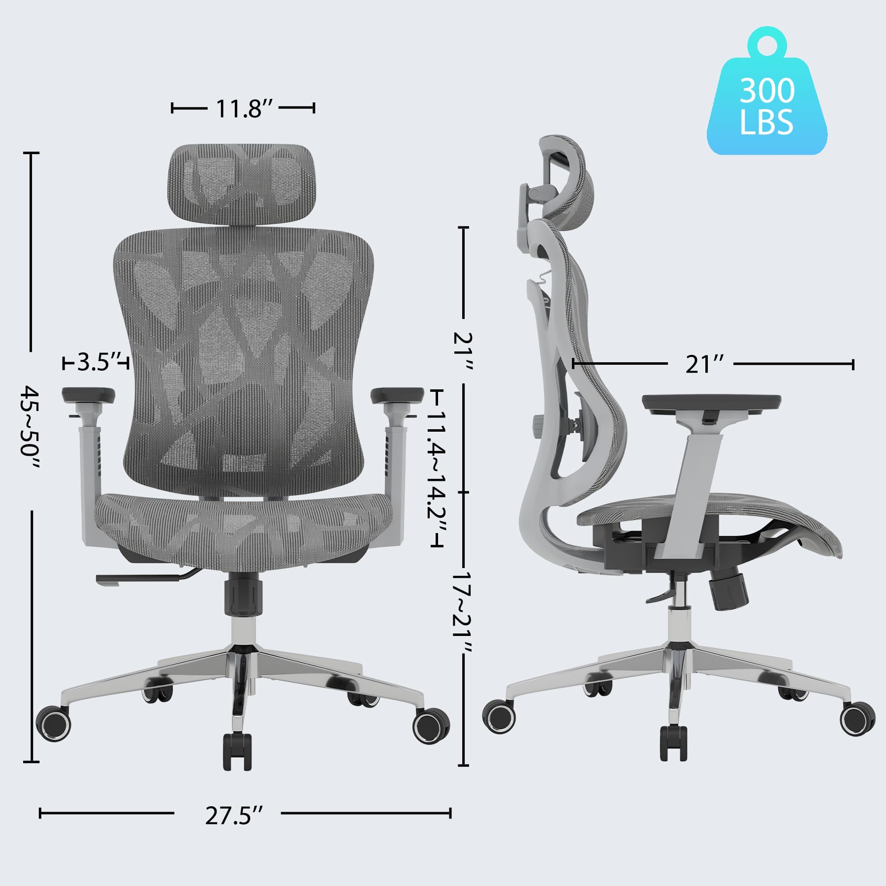 Mua Ergonomic Mesh Office Chair, High Back Desk Chair with 3D Armrests ...