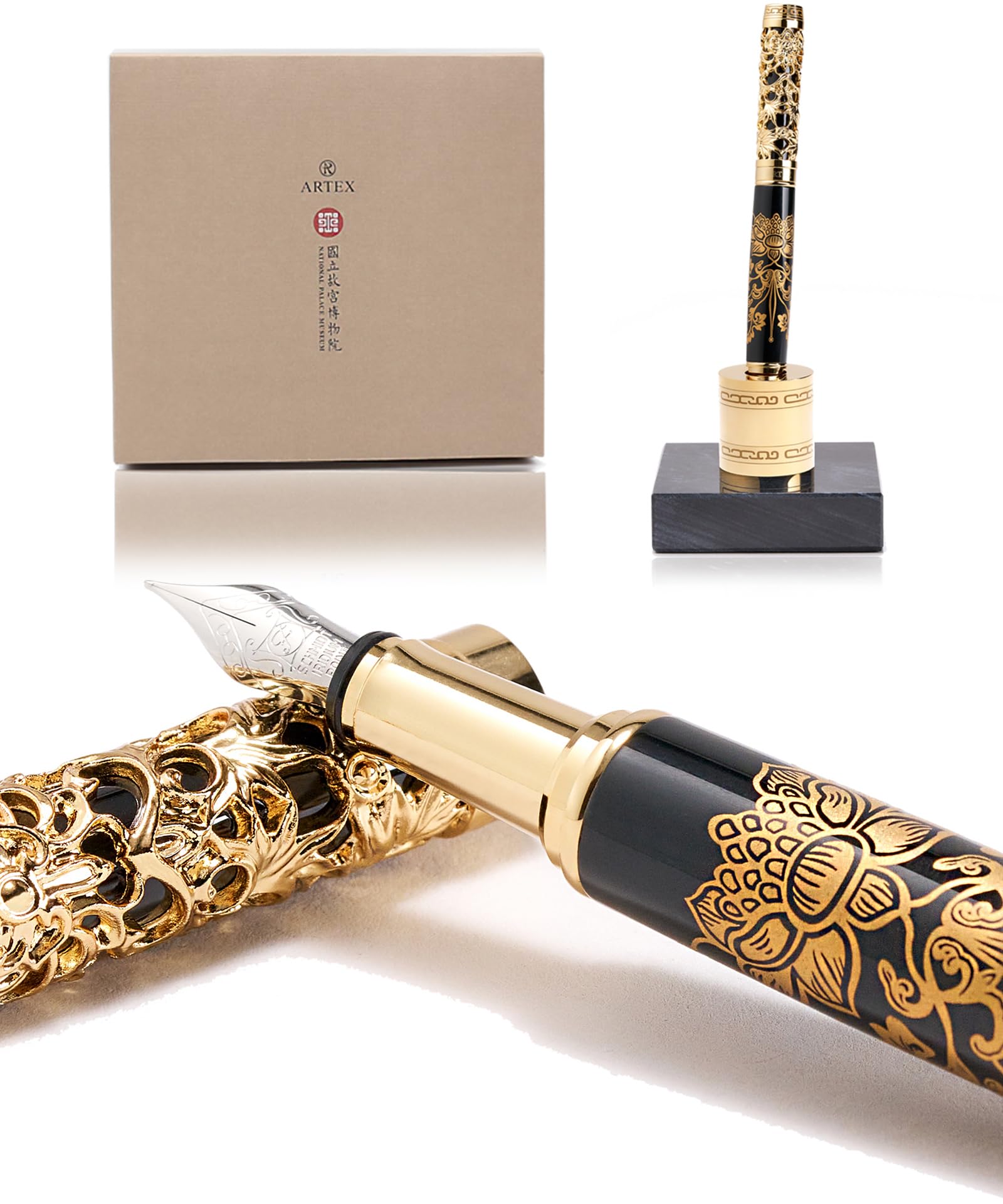 ARTEX Luxury Fountain Pen Set With Stand - Museum Art Collections ...