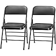Amazon.com: Commercial Grade folding chair with Padded PU leather ...