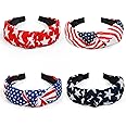 Amazon.com : American Flag Headbands for Women Knotted 4th of July ...
