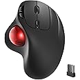 Amazon.com: Wireless Trackball Mouse, Rechargeable Ergonomic Mouse ...