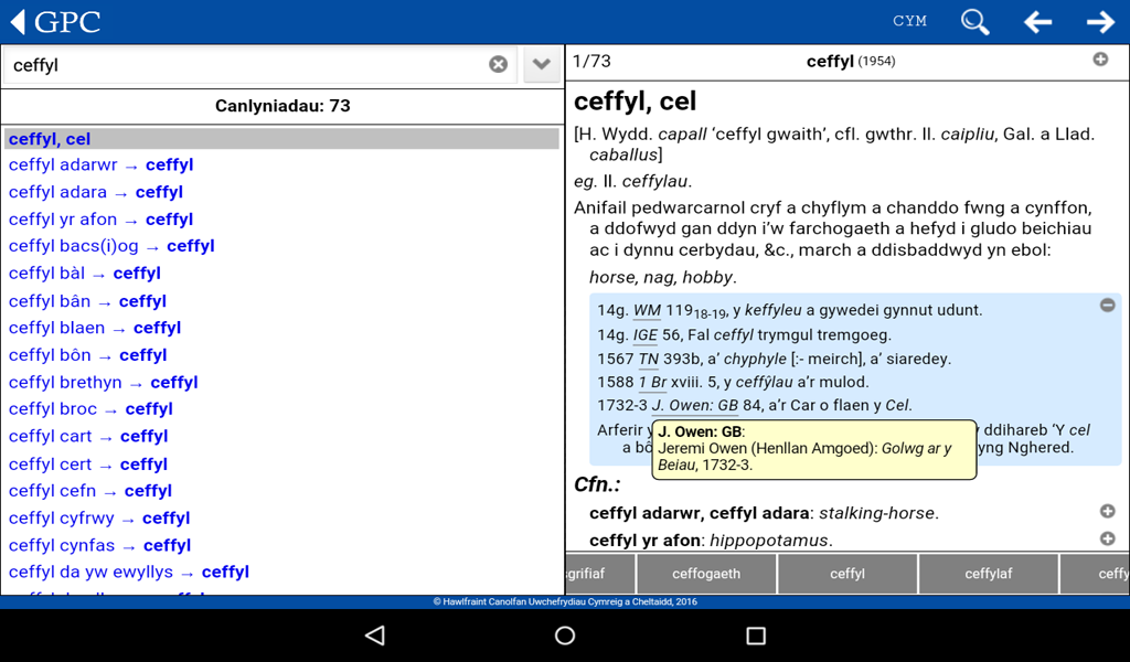 GPC Geiriadur Welsh Dictionary:Amazon.co.uk:Appstore for Android