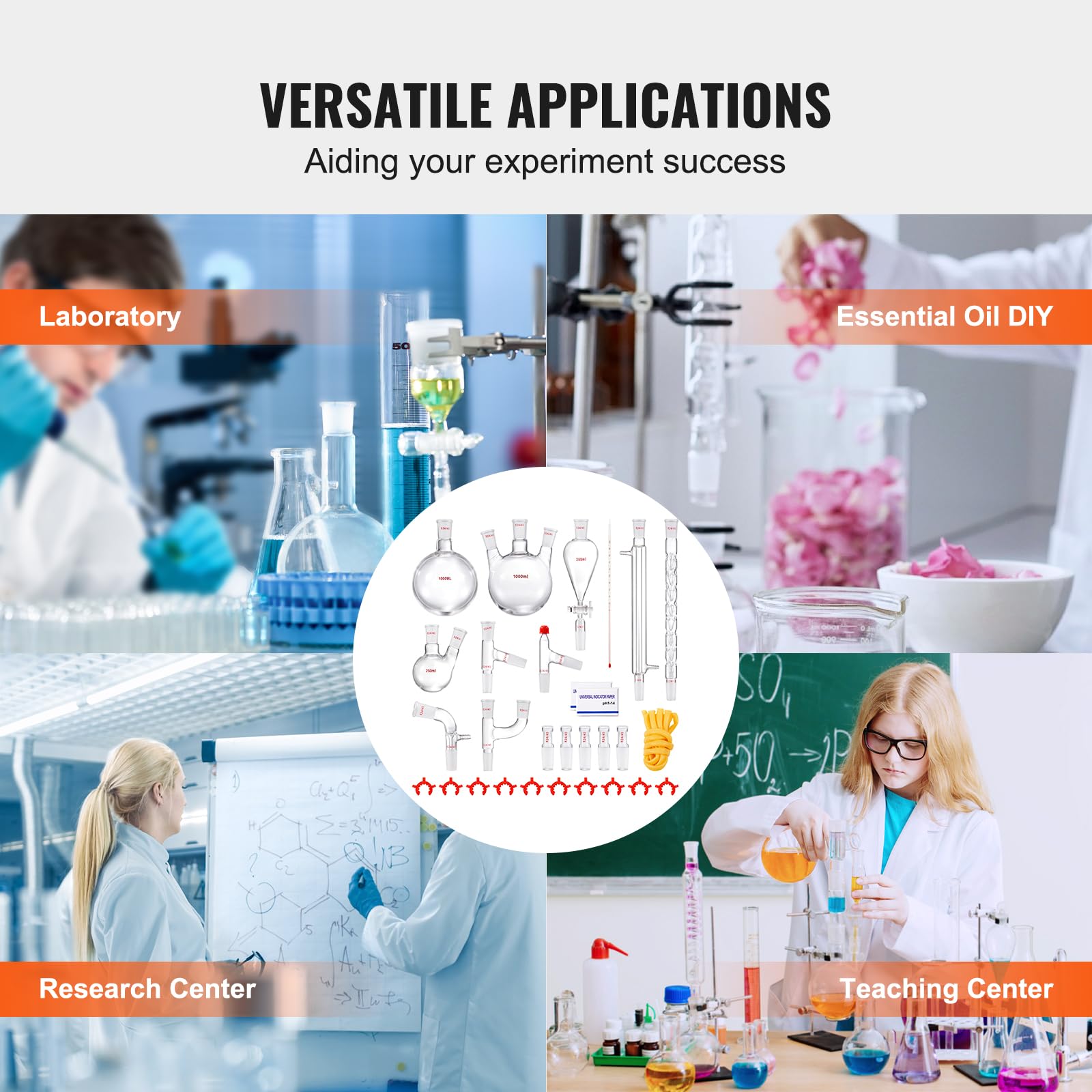 Mua VEVOR New Laboratory Glassware 24/40 Chemistry Glassware 29PCS ...