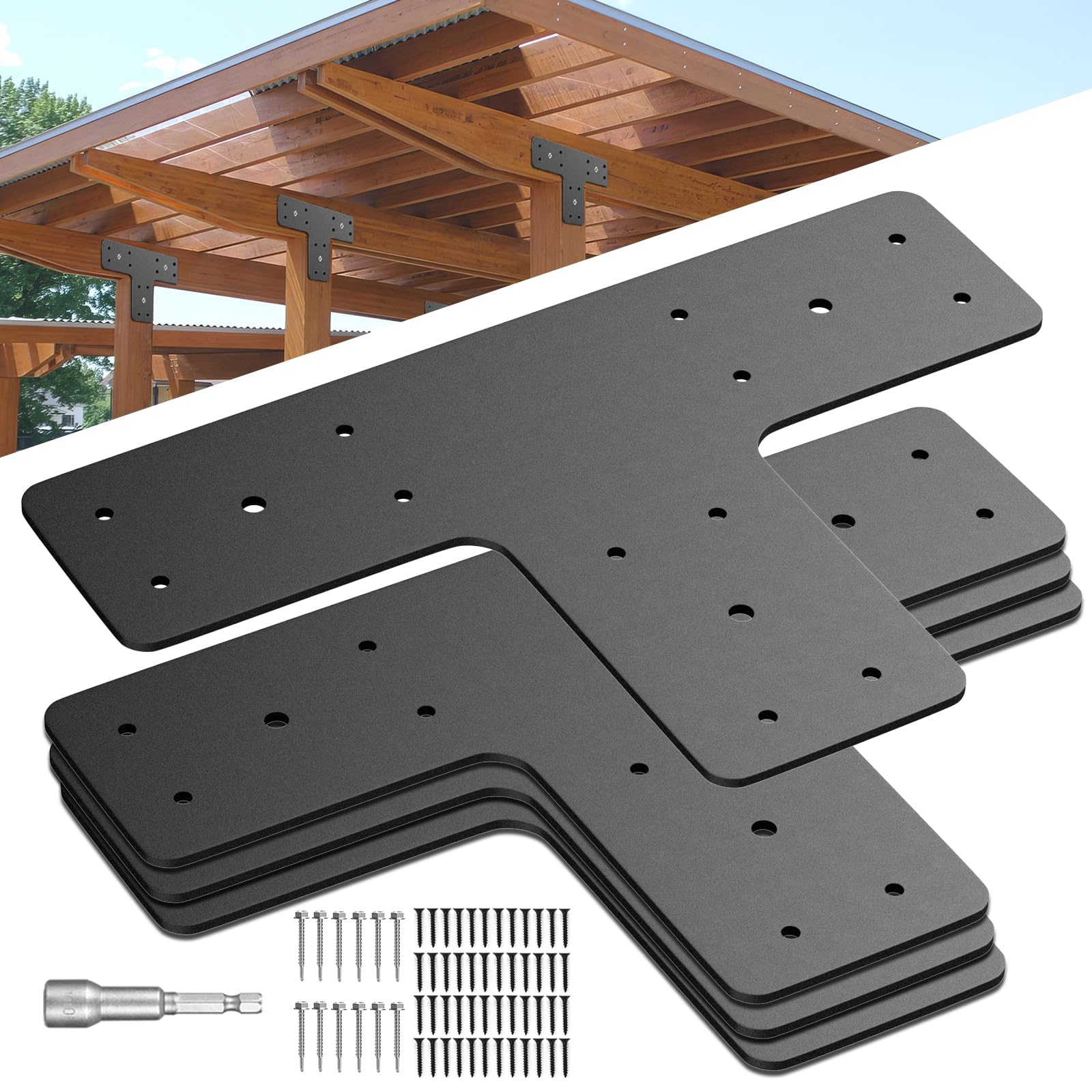 Heavy Duty T-Brackets, Made of Heavy Duty Metal, T-Shaped Flat patching ...