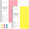 Amazon.com : EMSHOI Spiral Graph Notebook, 2-Pack B5 Size (7.48”x10.15 ...