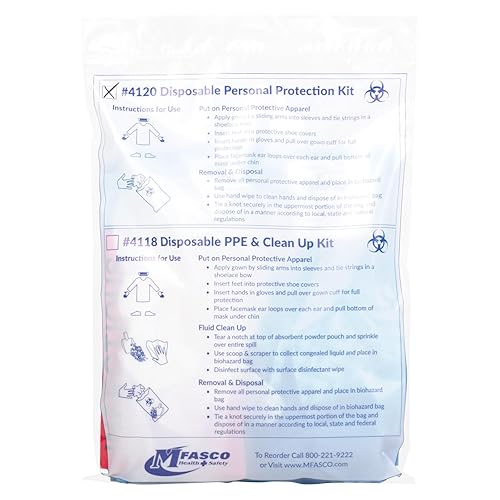 MFASCO First Aid Personal Protection Equipment Kit with BBP Bag ...