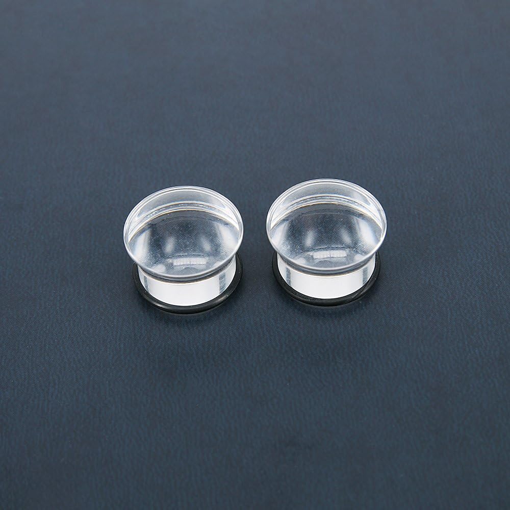 Set of 3 Pairs Single Flare Acrylic Ear Plugs 5-20mm Tunnel Expander ...