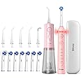 Amazon.com: Bitvae Cordless Water Dental Flosser & R2 Rotating Electric Toothbrush Bundle, Pink ...