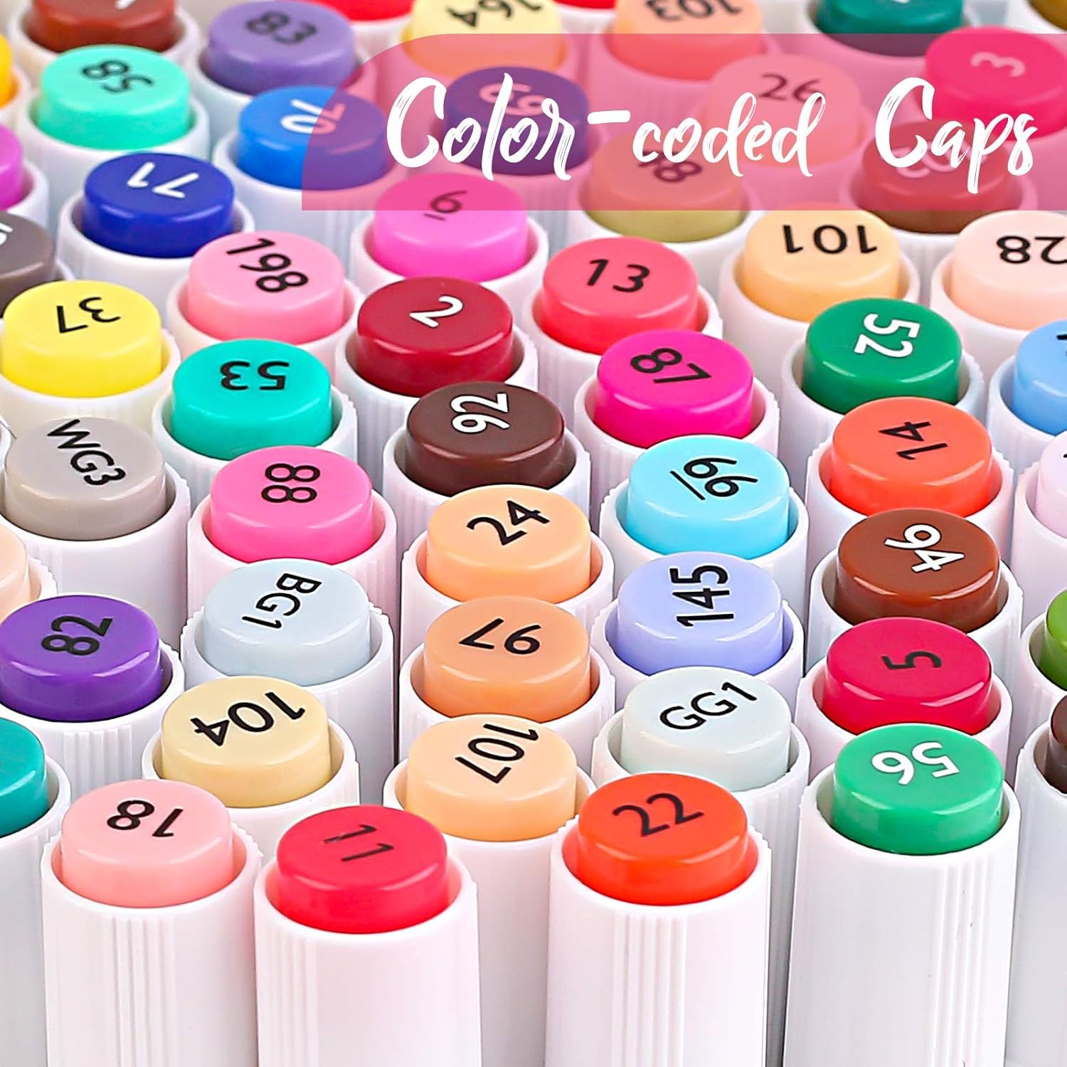 Caliart Alcohol Markers Markers, 121 Colors Dual Tip Art Markers Sketch ...