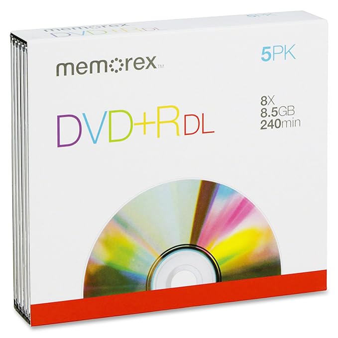Amazon.com: Memorex® DVD+R Double Layer Recordable Disc DISC,DVD+R,DBLE ...