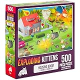 Amazon.com: Exploding Kittens 500 Piece Jigsaw Puzzle | Cats in ...