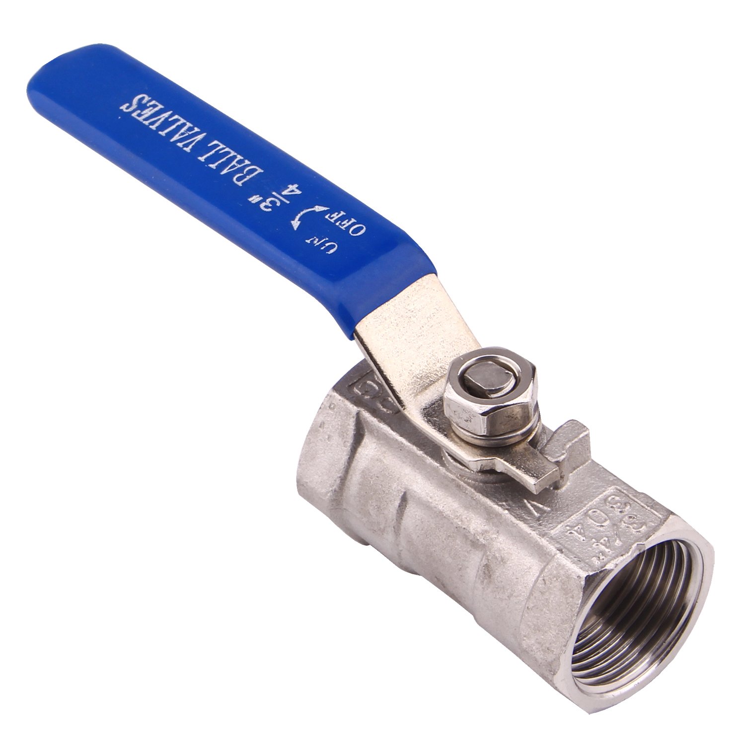 DERNORD 1PC Type Stainless Steel 3/4 Inch Ball Valve NPT Standard Port ...