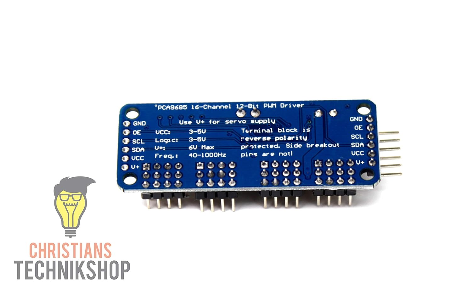 Servomotor PCA9685 Controlador de 16 canales 12 bits, PWM e I2C ...