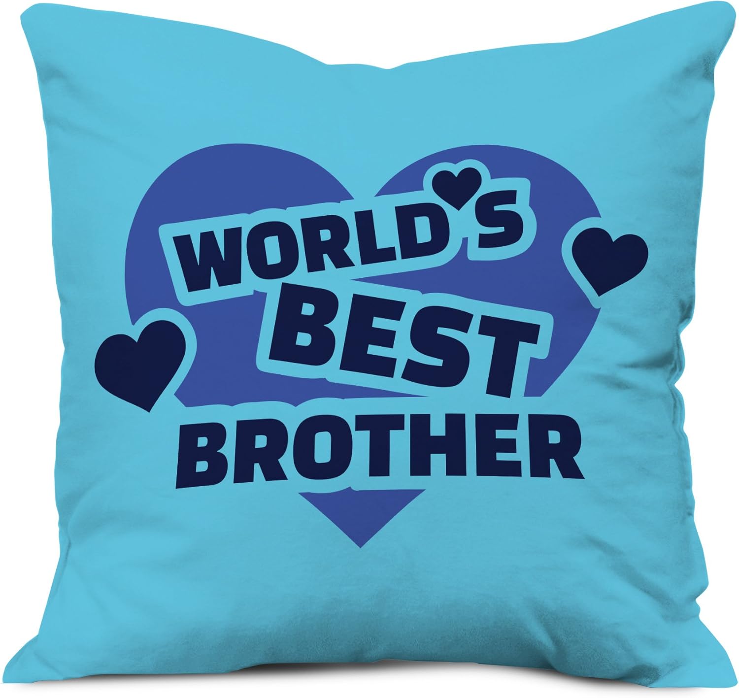 Amazon.com: indibni World's Best Brother Quote Heart Pattern Blue 16 ...