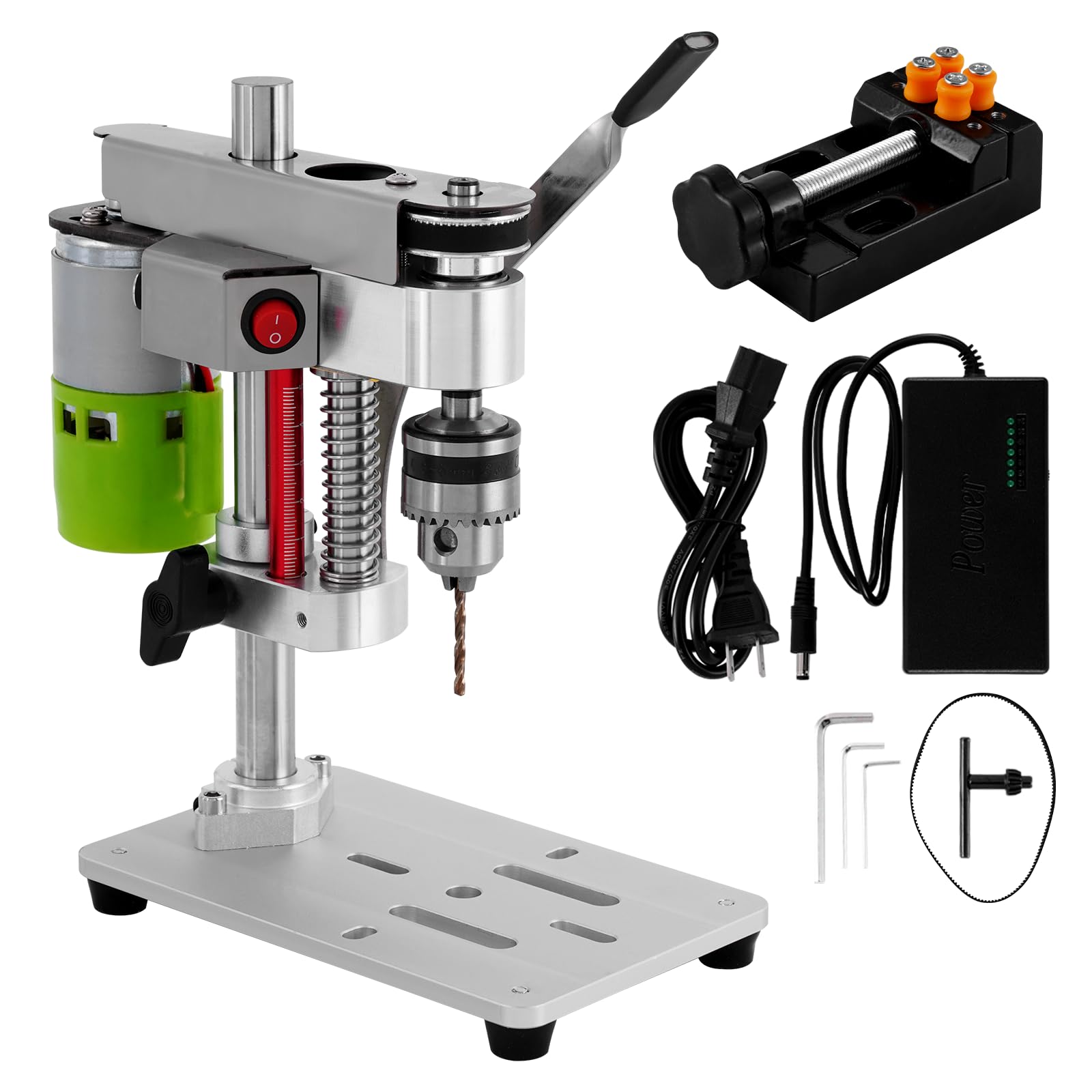 MXBAOHENG Mini Desktop Drill Press 7-speed Micro Drill Press with Work ...