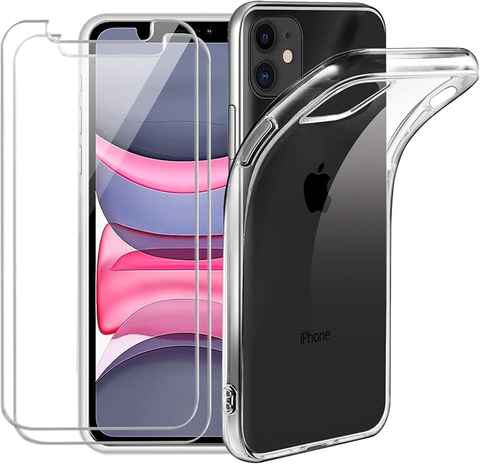 Funda para iPhone 11 + [2 Pack] Cristal Templado Protector de Pantalla ...