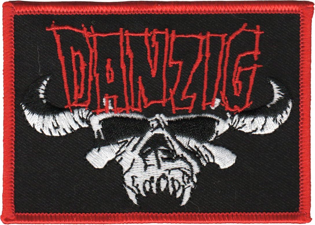 DANZIG SKULL WITH LOGO, Officially Licensed, Iron-On/Sew-On ...