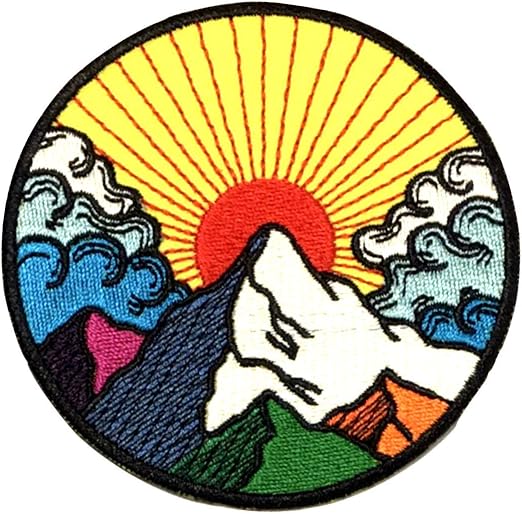 Amazon.com: PatchClub Sunrise in The Mountains Outdoor Adventure Patch ...