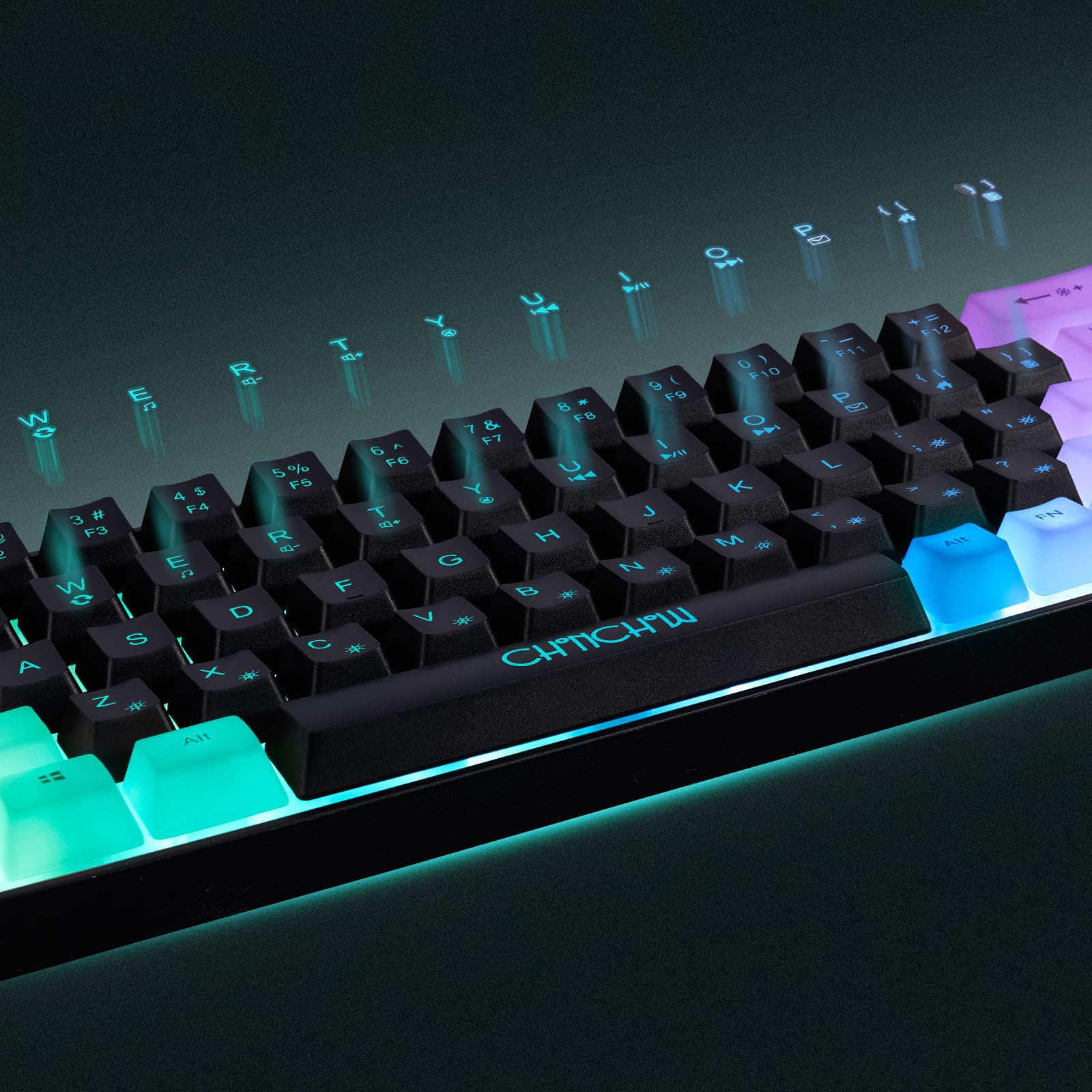 Mua CHONCHOW 60% Gaming LED Keyboard RGB 68 Keys Wired Keypad with 10 ...