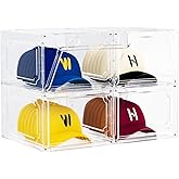 Amazon.com - ProCase 6 Pack Hat Organizer Box for Baseball Caps, Clear ...