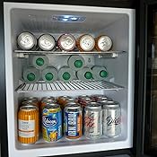 bar@drinkstuff Frostbite Mini Fridge Black - 49ltr Compact Refrigerator ...