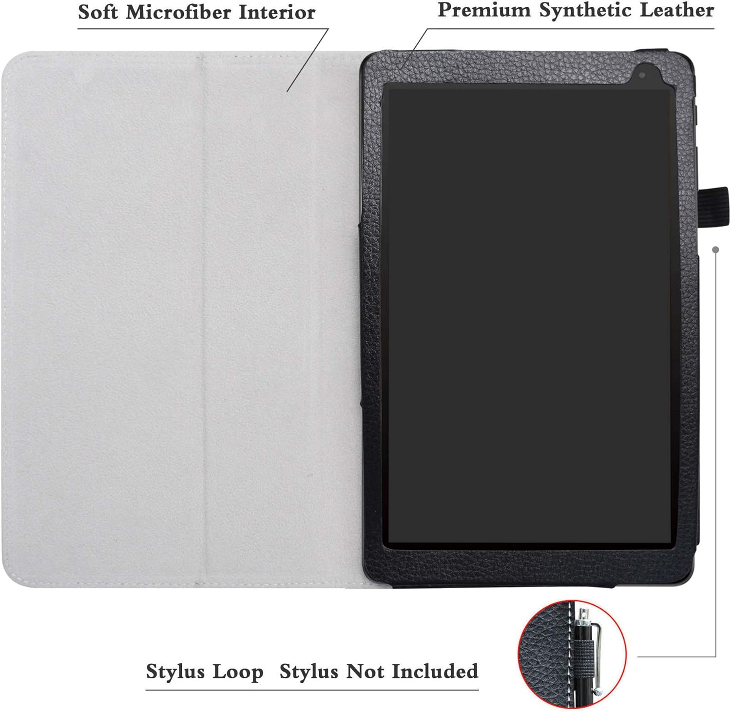 Alcatel 1T 10inch Case,LFDZ Slim Folio Folding Stand PU Leather Cover ...