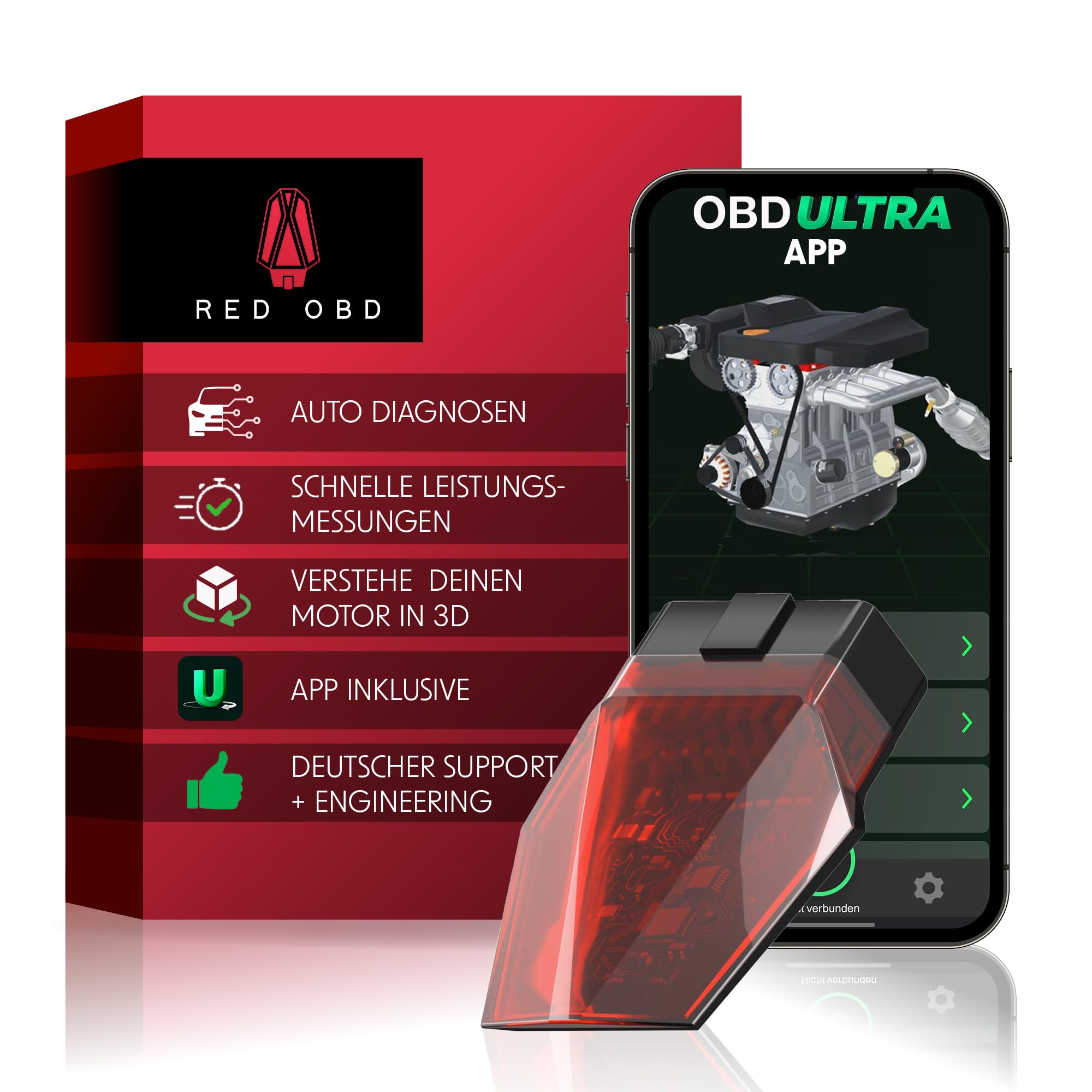 Mua RED OBD Diagnostic Device Car BLE+ with OBD Ultra App I Car OBD2 ...