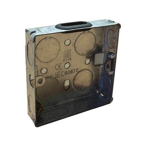 Single Metal Back Box 16mm Flush Wall Pattress / 1 Gang Electrical ...