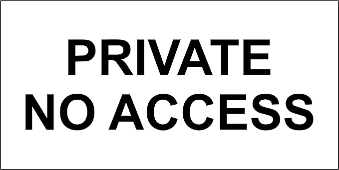 Private no access sign - 1.2mm rigid plastic 300mm x 150mm: Amazon.co ...