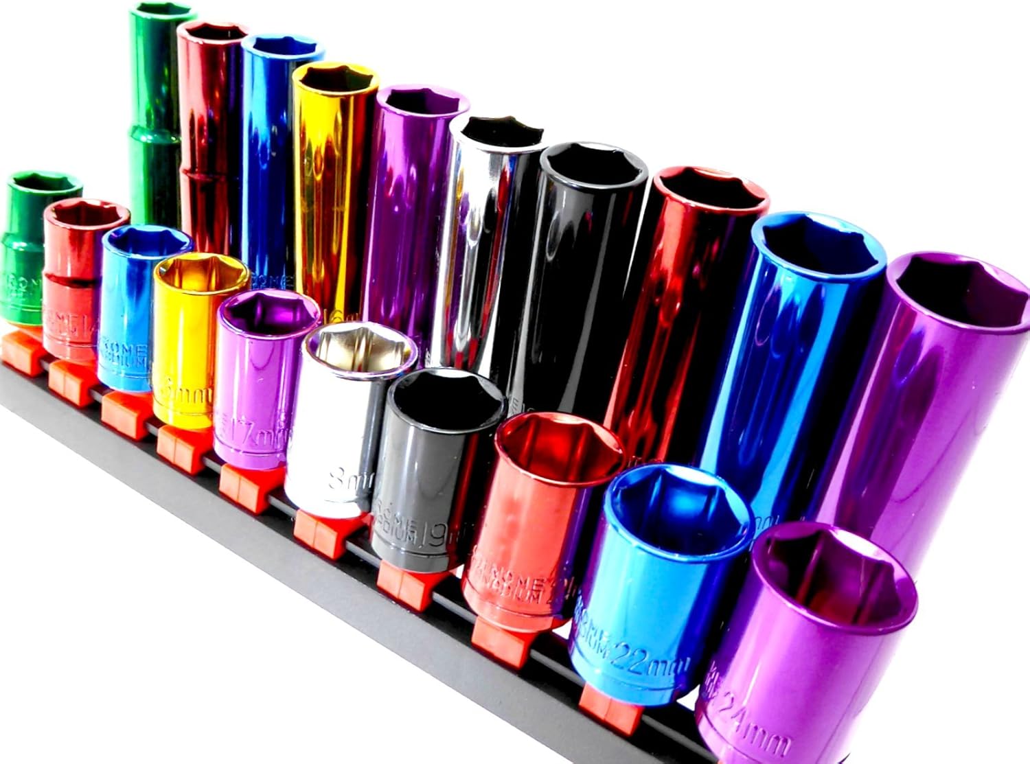 Coloured Sockets 1/2" Drives Deep & Standard 2 x Sets: Amazon.co.uk ...