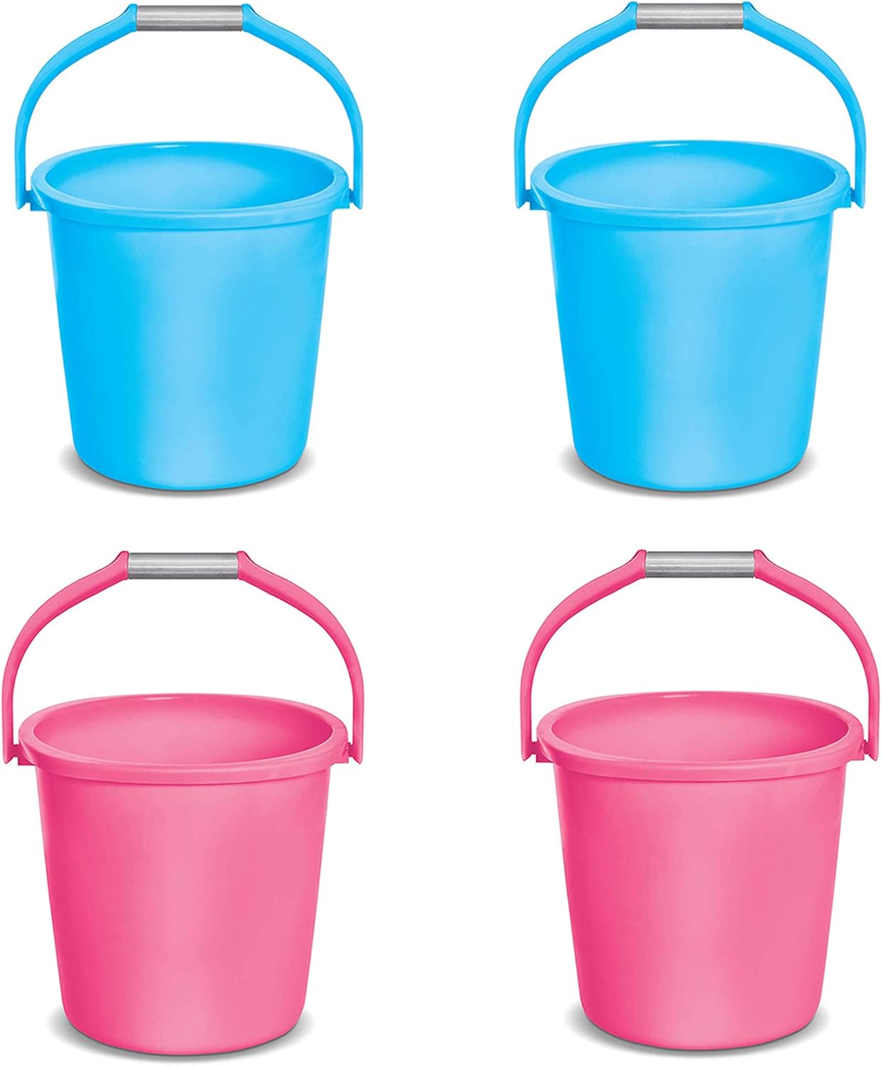 MILTON Plastic Sturdy Strong Bathroom Bucket for Home (Blue, Pink, 25 L ...