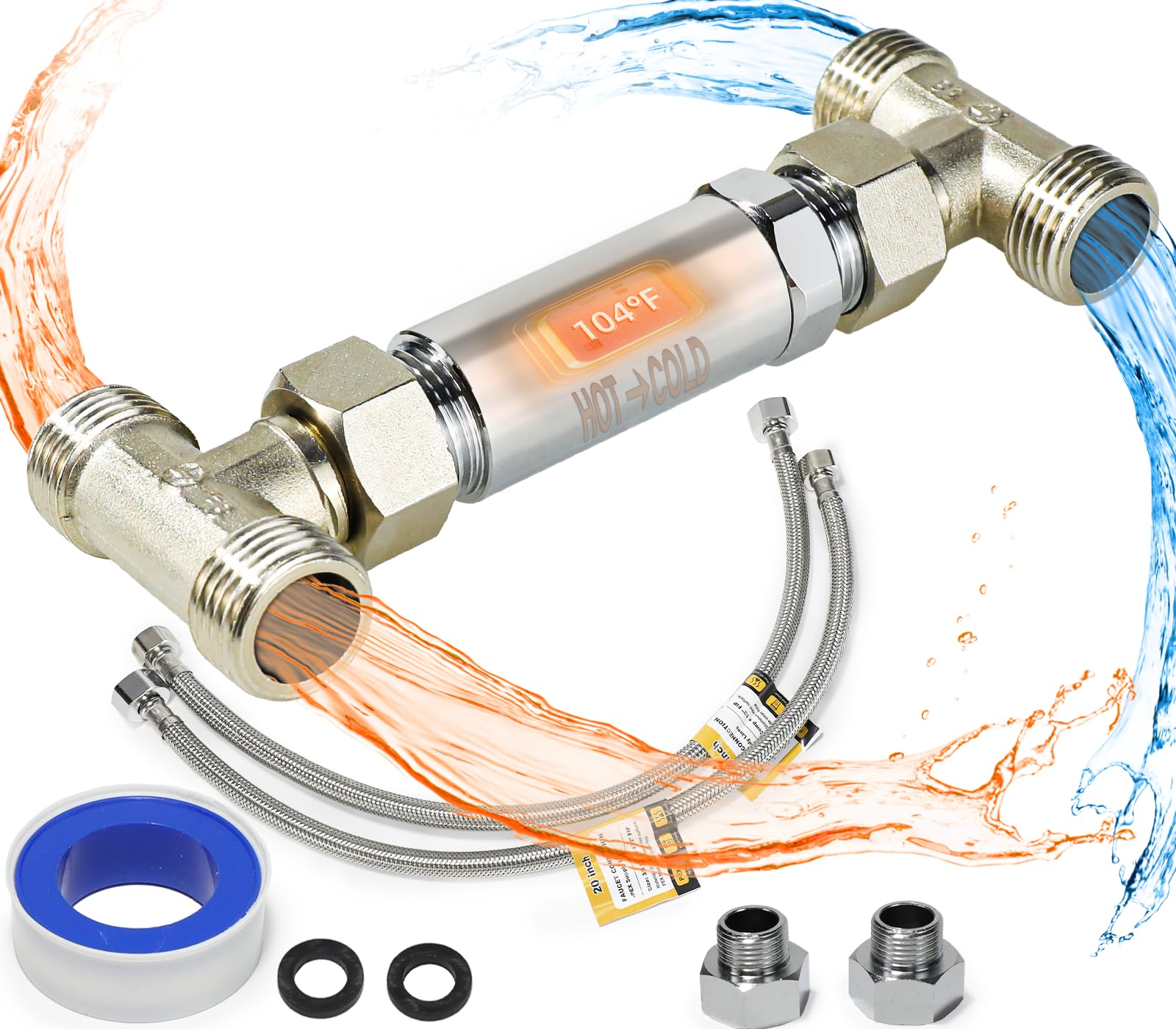 Sensor Valve Kit for Instant Hot Water Recirculating Pump System Bypass ...