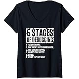 Amazon.com: 6 Stages of Debugging T-Shirt Coding Programmer Gift T ...