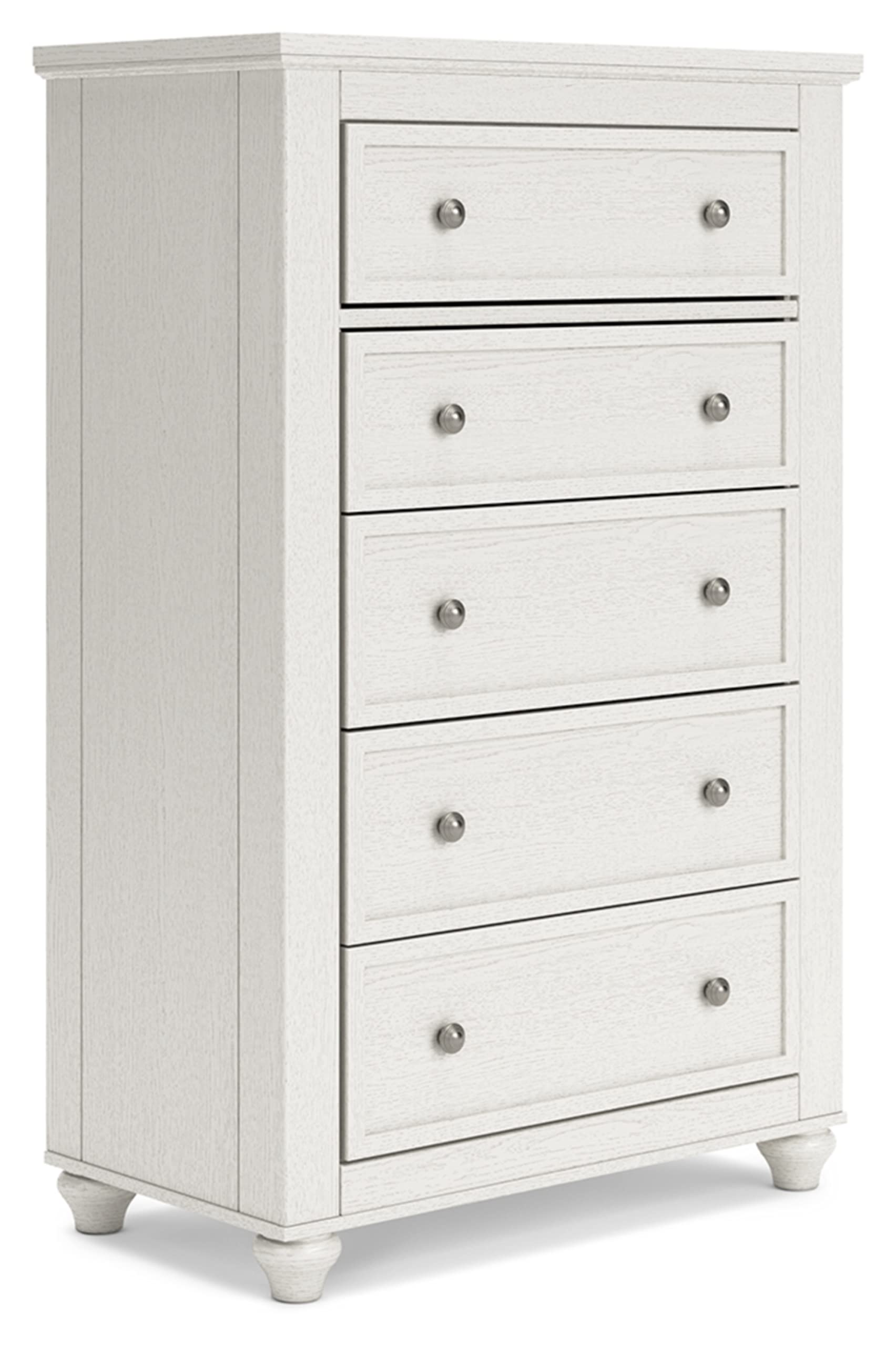 Signature Design by Ashley Grantoni Casual 5 Drawer Chest, White for ...