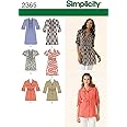 Amazon.com: Simplicity Pattern 2365 Misses Tunic in Two Lengths with ...