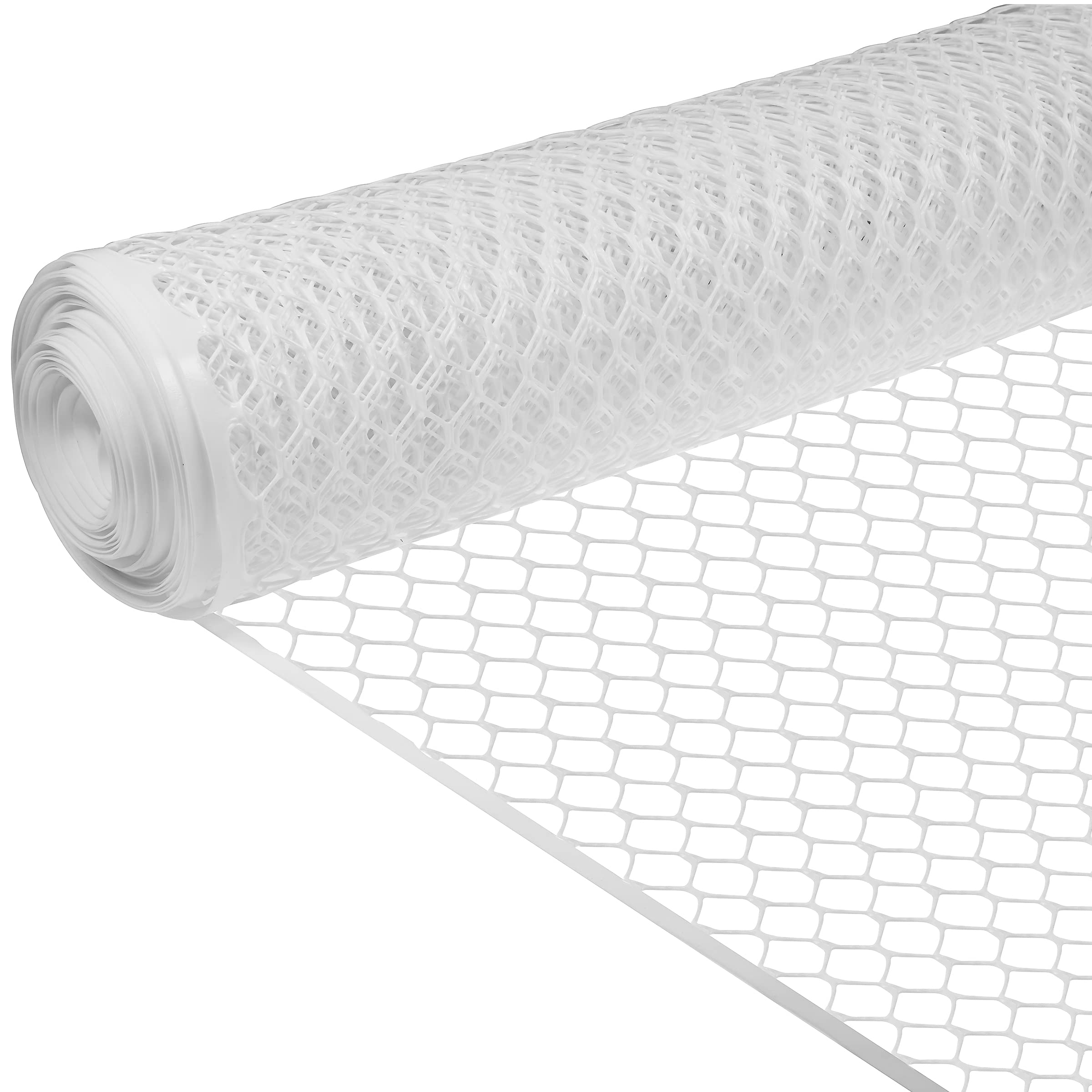 Boen - Plastic Hex Chicken Wire Mesh Temporary Fence Roll (3' x 25 ...