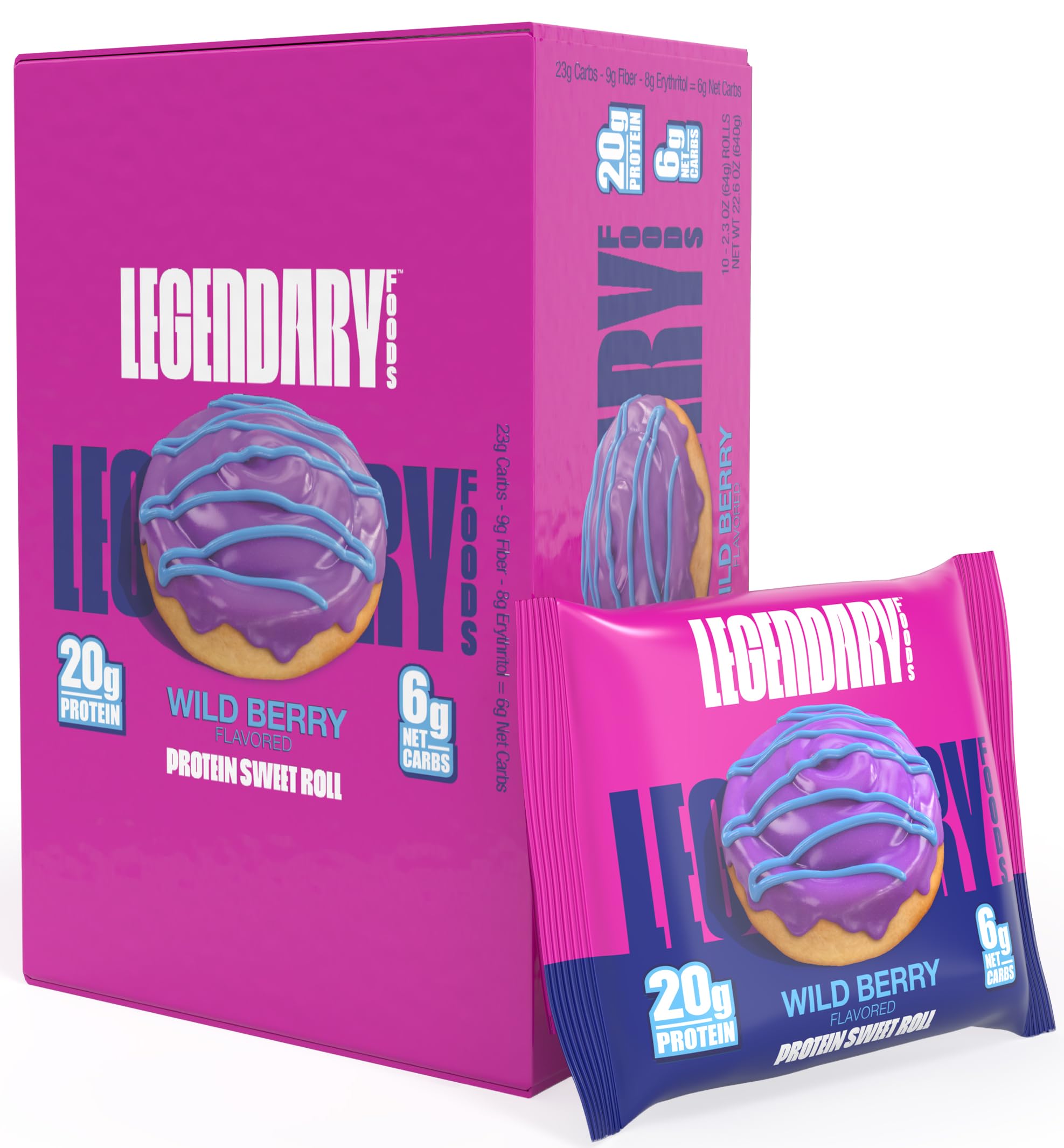 Mua High Protein - Berry Sweet Roll - 20g Protein Bar Alternative | Low ...