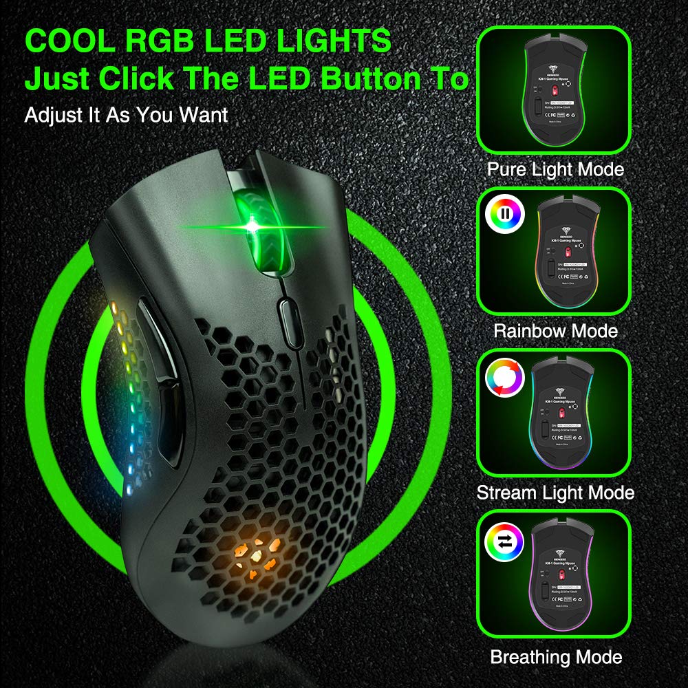 Mua BENGOO KM-1 Wireless Gaming Mouse, Computer Mouse with Honeycomb ...