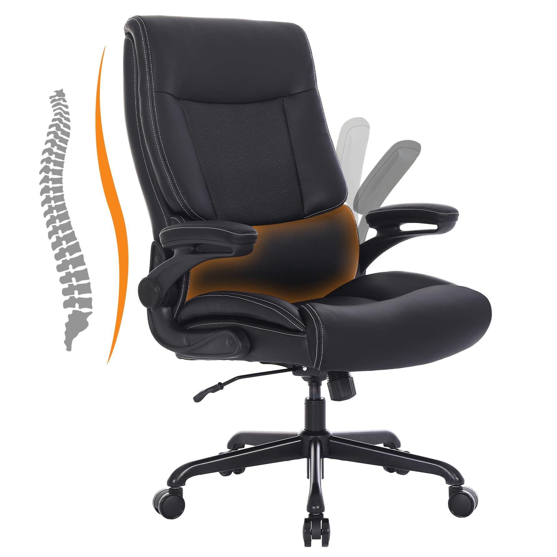 Mua Big and Tall Office Chair, 500LBS Executive Desk Chair with Lumbar ...