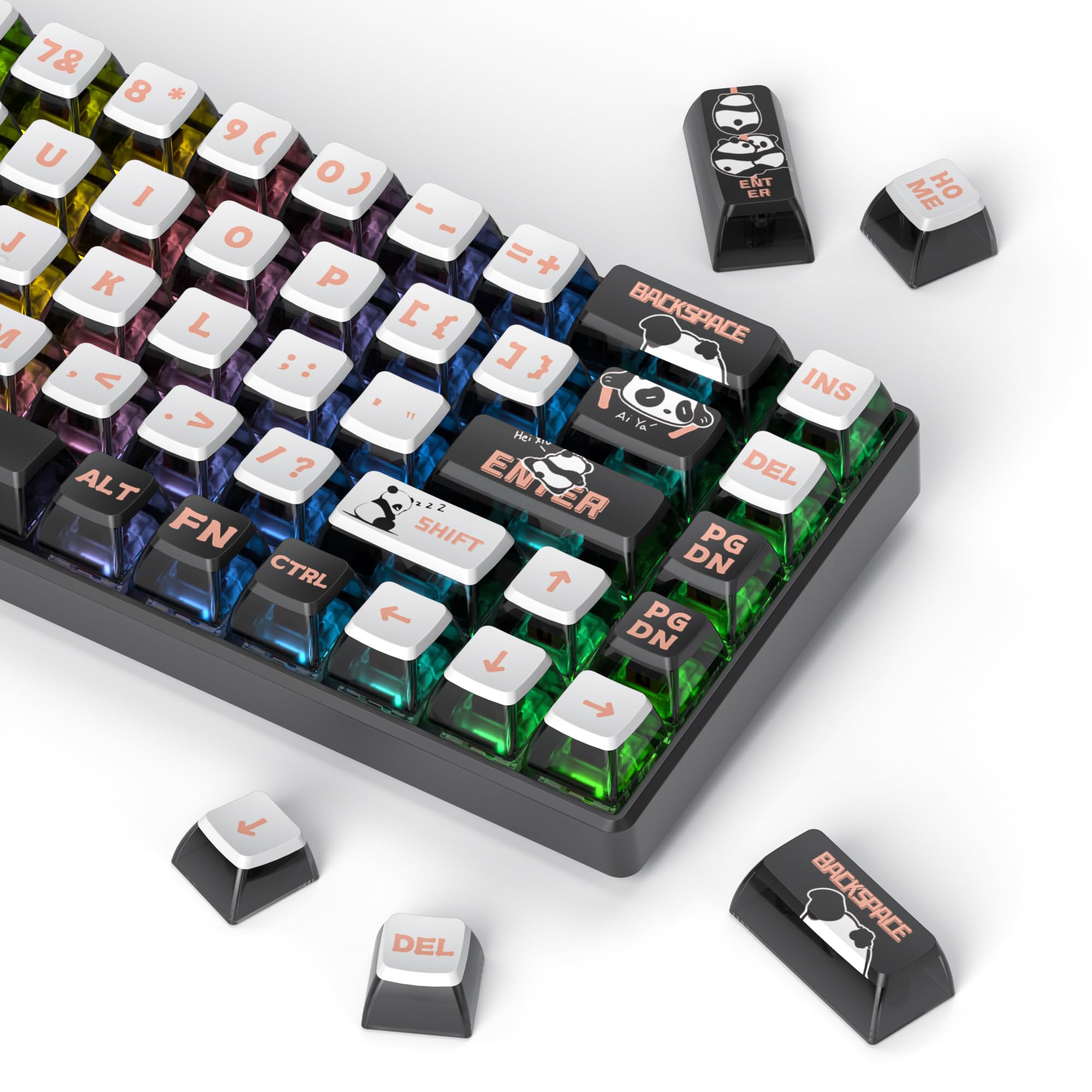 Mua Owpkeenthy Pudding PBT Keycaps 75 Percent with Punk Style, 120 ...