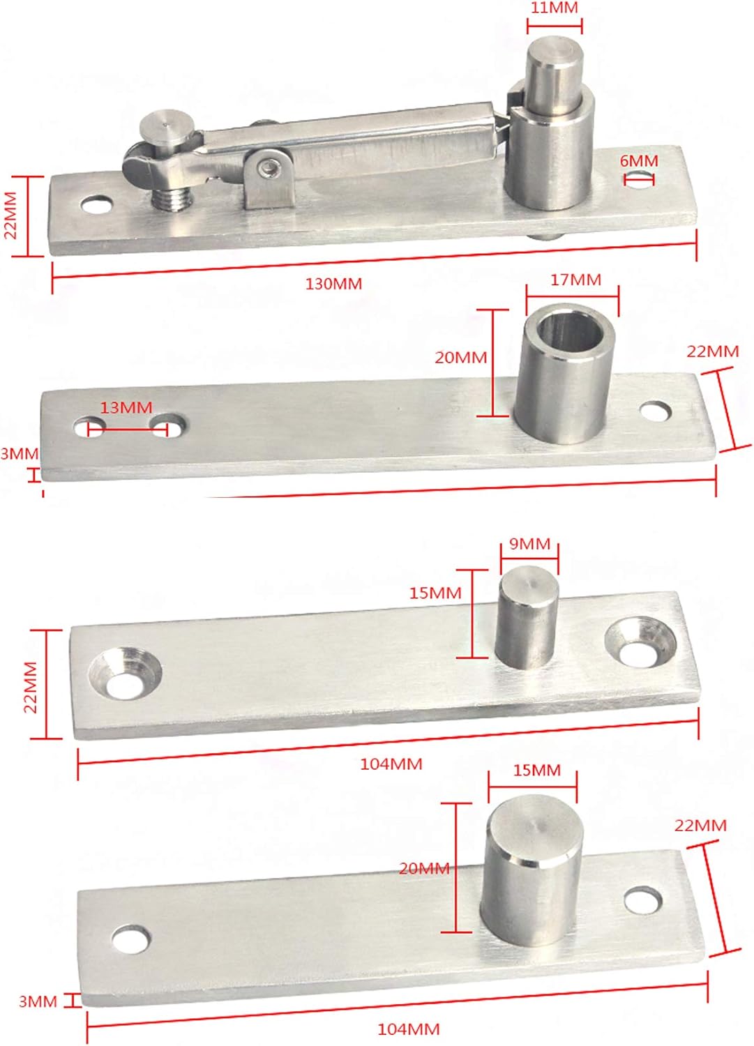 304 Stainless Steel 360 Degree revolving Door Hinge Pivot Wooden Door ...