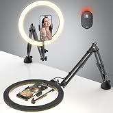 Amazon.com: Upgrade Ring Light Overhead Phone Mount, 12”Circle LED Desk ...