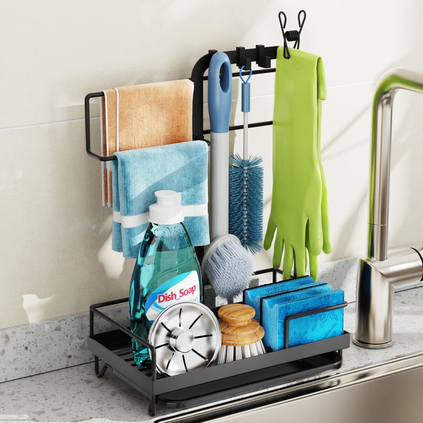 GSlife Sink Caddy Kitchen Sink Organizer - Large Kitchen Sink Caddy ...
