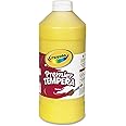 Amazon.com: Crayola Tempera Paint, Yellow Kids Paint, 32oz (54-1232-034 ...