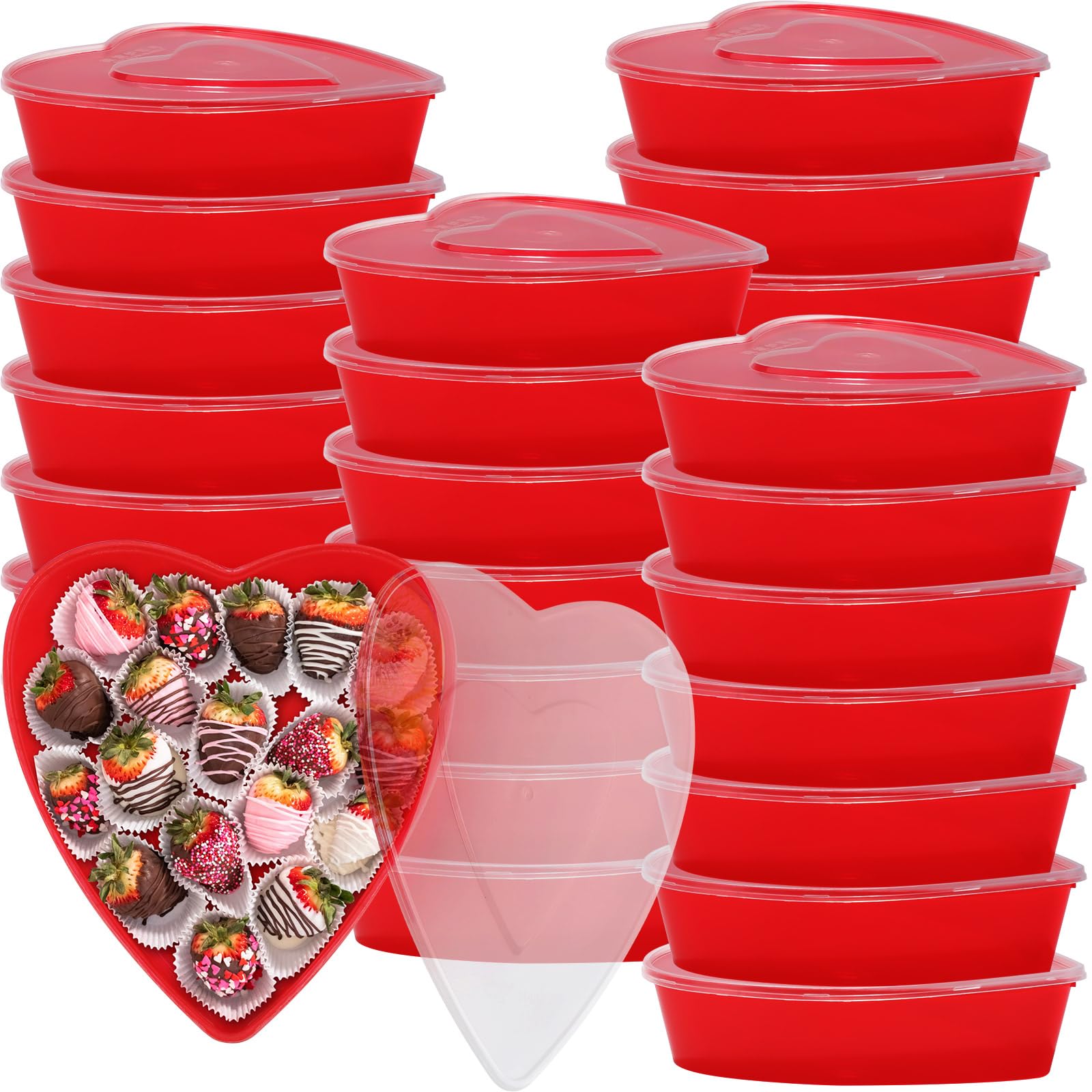 Yerliker 48 Pieces Valentine's Day Heart Shaped Storage Containers 22 ...