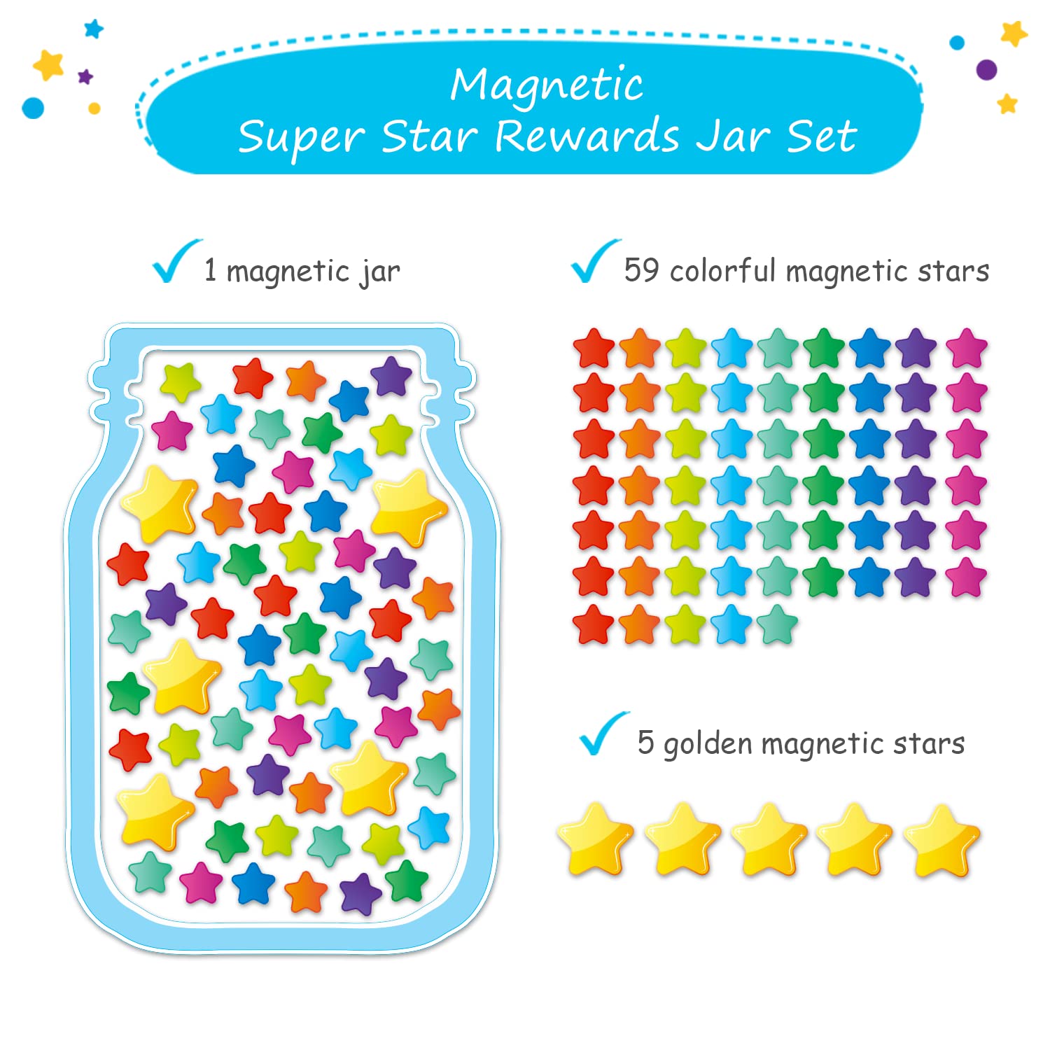 Mua Magnetic Super Star Rewards Jar - Classroom Behavior Management ...