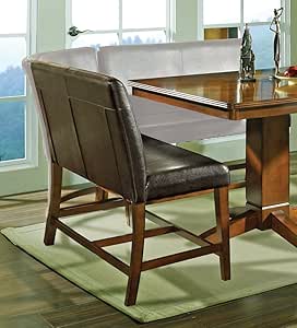 Amazon.com: Steve Silver Plato Counter Height Bench in Brown: Kitchen ...