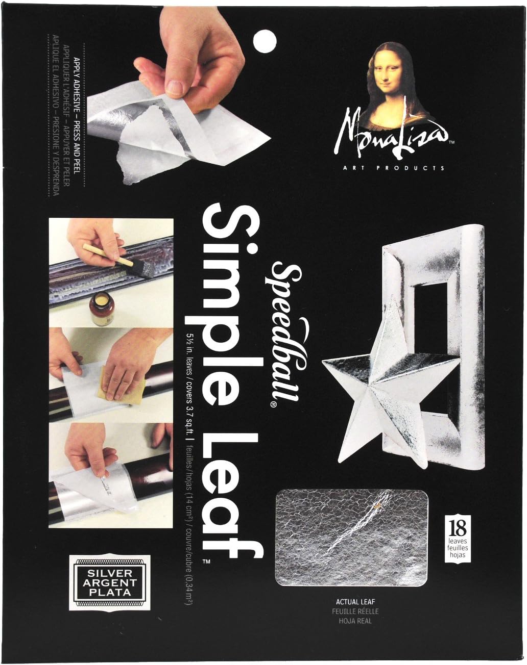 Speedball Art Products Mona Lisa Simple Leaf Metal Sheets x 5.5-inch 18 ...