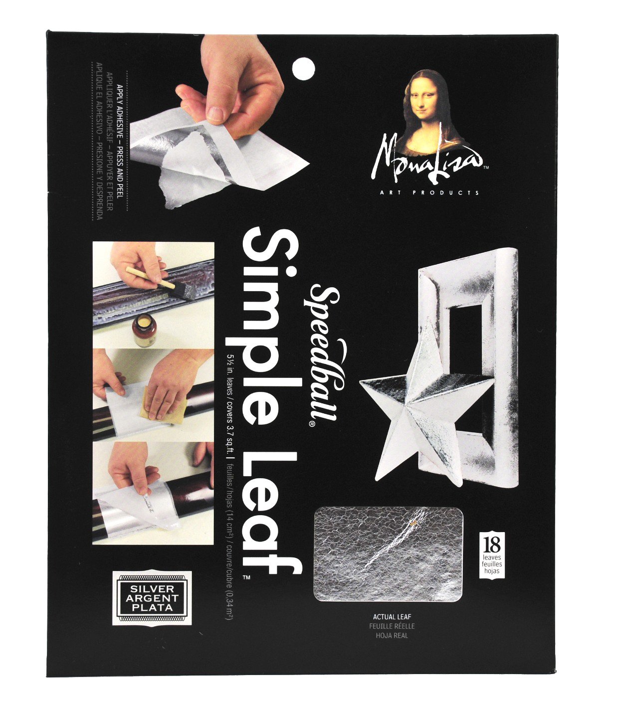 Speedball Art Products Mona Lisa Simple Leaf Metal Sheets x 5.5-inch 18 ...